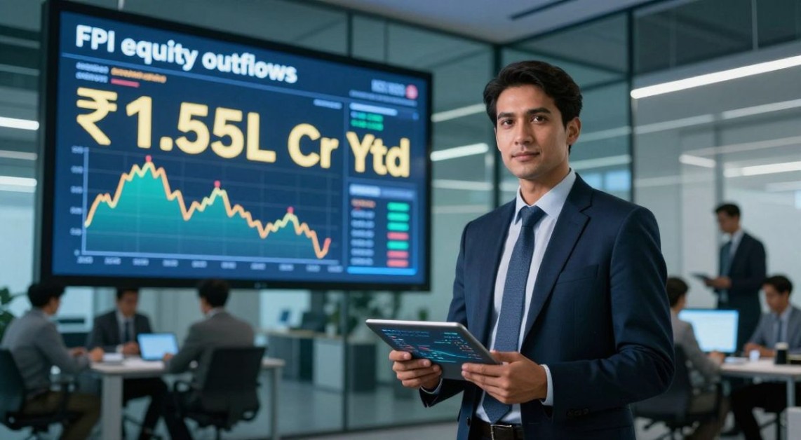 FPI Equity Outflows ₹1.55L Cr YTD; DIIs Step In to Support Valuations ...